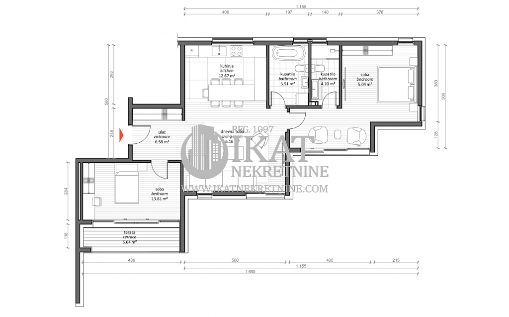 LUX, Vračar, Neimar 89,9m2 novogradnja sa terasom + pdv ID#4129 408.636 €