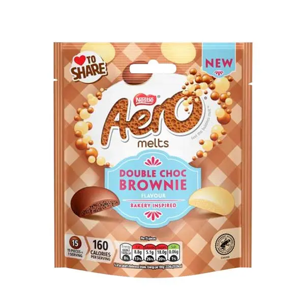 Nestle Mlečna čokoladica Aero Melts Double Choc Brownie, 86g