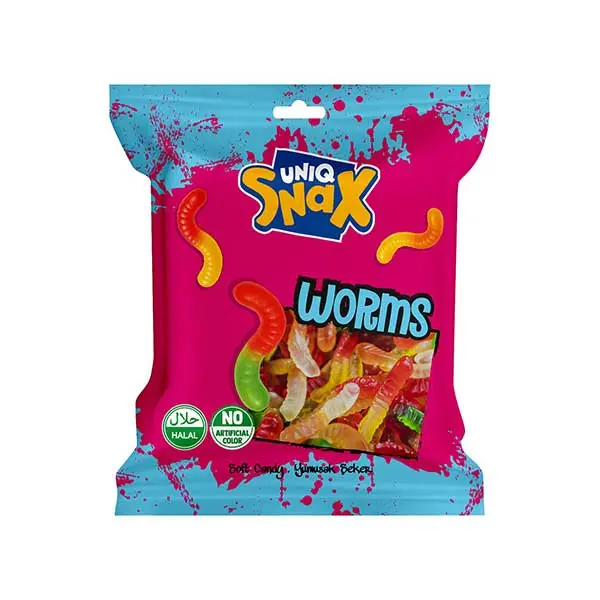 Uniq Snax Gumene bombone sa voćnim ukusima Worms, 80g