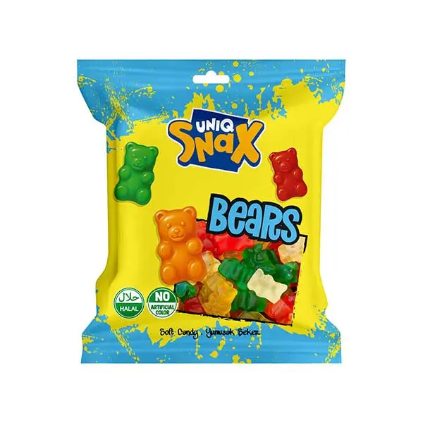 Uniq Snax Gumene bombone sa voćnim ukusima Bears, 80g