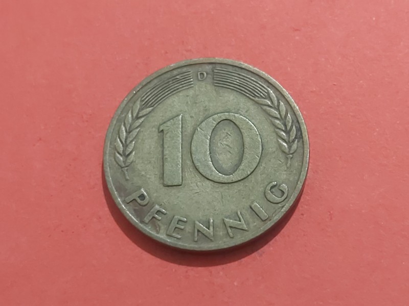 Nemačka - 10 pfennig 1950 god D