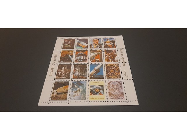 Umm al Qiwain History of Space I mini tabak iz 1972.
