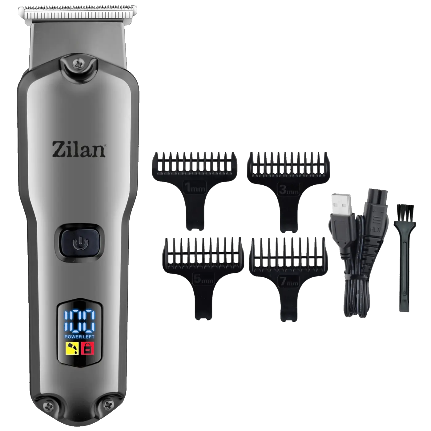 Zilan Aparat za šišanje Poseidon IPX7 - ZLN8634, 5u1, Sivi