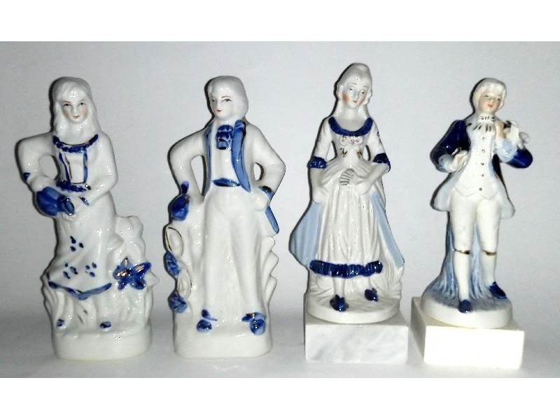 FIGURE 4kom - STARI PORCELAN 70-te g iz Kucne KOLEKCIJE