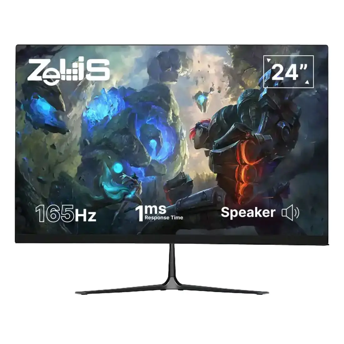 Zeus Gaming Monitor ZUS238GMG, 23.8", Full HD, IPS, 165 Hz, 1 ms, FreeSync, Crni