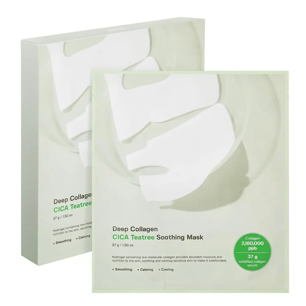 Sungboon Editor Maske za lice Deep Collagen Cica Teatree Soothing, 37g, 4 komada