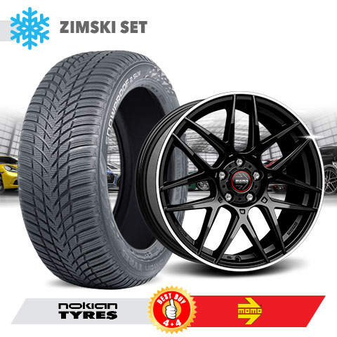 235/55 R18 SET Z NOKIAN + MOMO COM GB POL 5/112