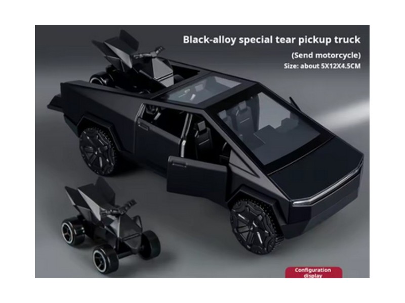 1:36 Tesla Cybertruck set, sa malim motorom, crni