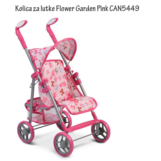 Kolica za lutke Flower Garden Pink