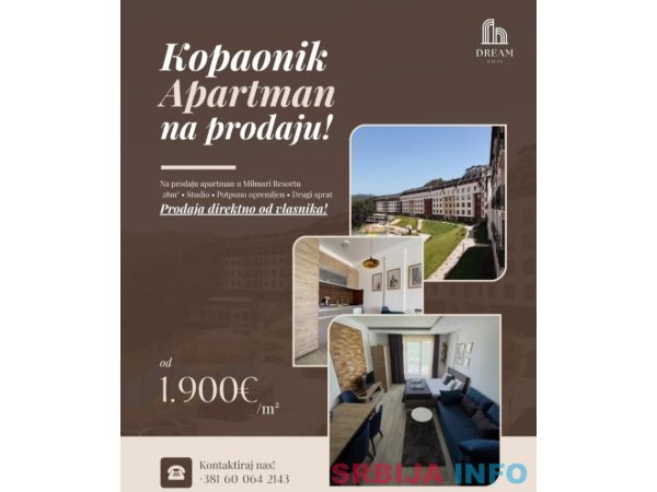 Na prodaju apartman u srcu Kopaonika-Milmari Resort