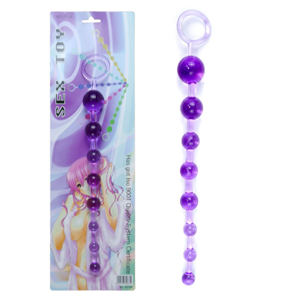 Jelly anal 8 beads purple