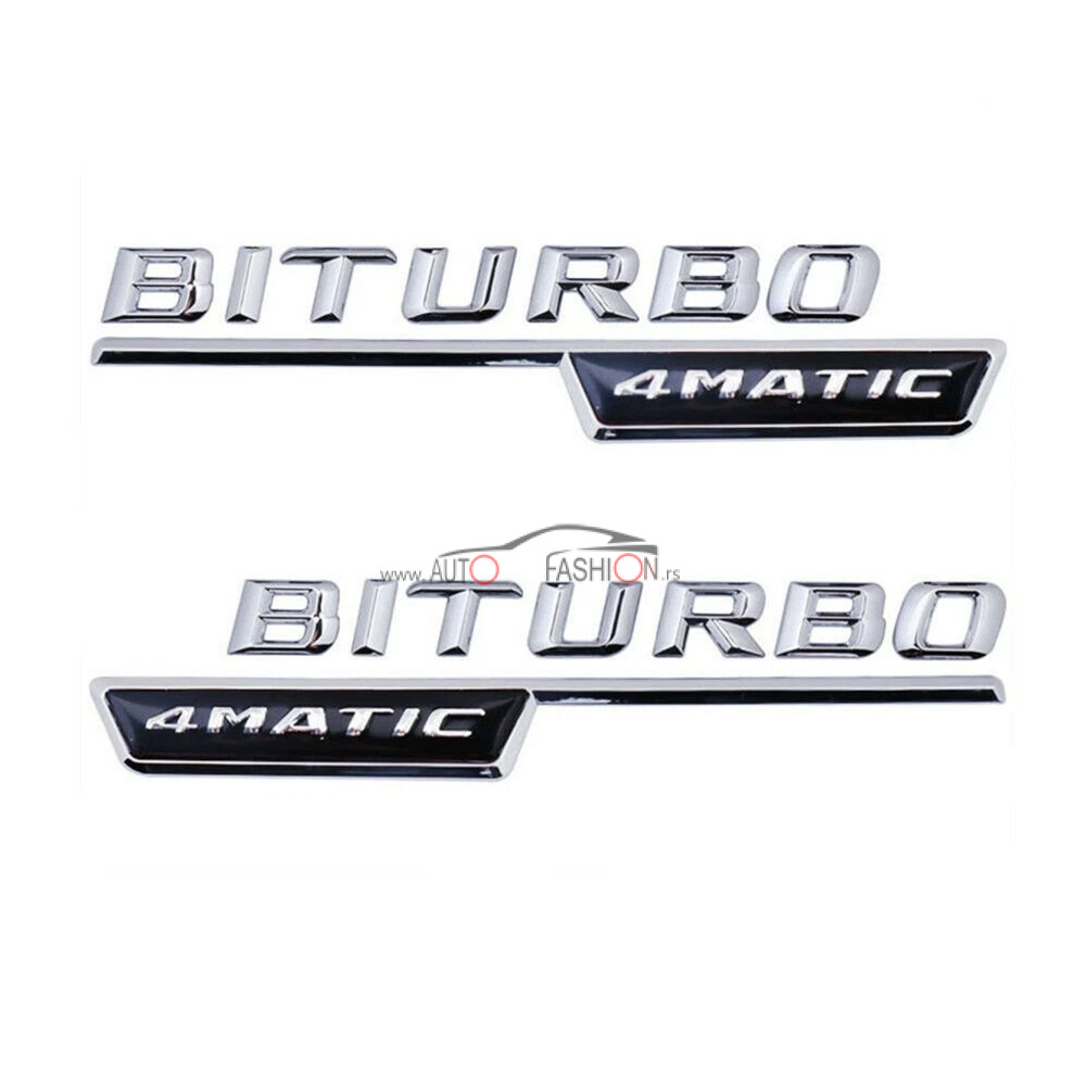 Natpis Biturbo 4 matic metalni