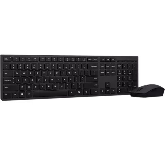 Lenovo - Lenovo Professional Wireless Rechargeable Keyboard and Mouse Combo AI - US English