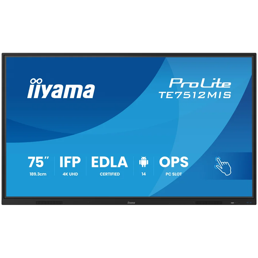 75" iiWare13E , Android 14, 8/128GB, 40-Points PureTouch IR with Zero Gap – Air bonding, 3840×2160, UHD VA panel, Fan-less, Speakers 2x 20W front, VGA, HDMI 2x HDMI-out, 2x USB-C max 65W PD), Audi...