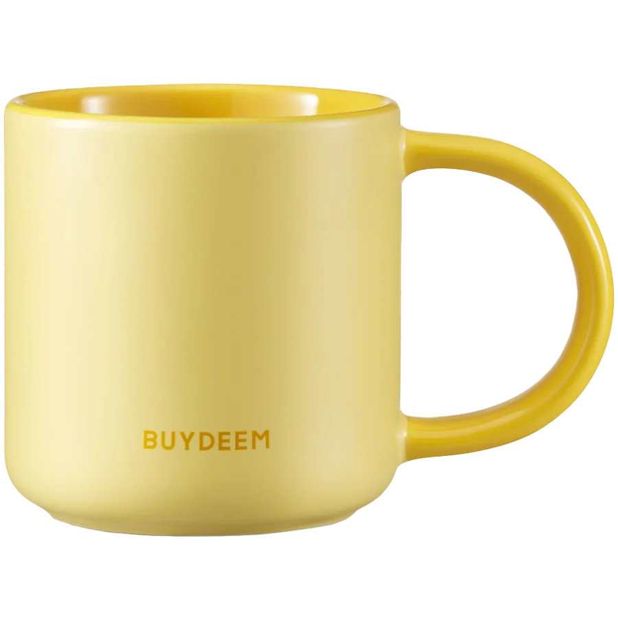BUYDEEM Ceramic Mug 300 ml, model CD1018, color Mellow Yellow