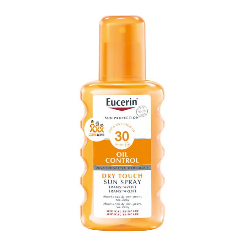 Eucerin Sun Transparentni sprej za zaštitu osetljive kože od sunca SPF 30+ 200 ml