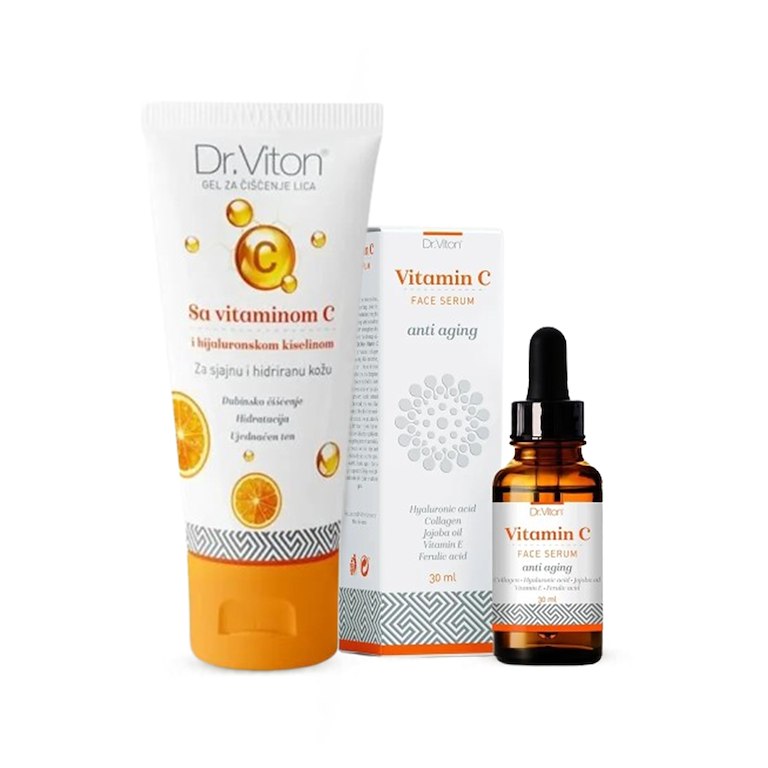 Dr. Viton gel za čišćenje lica i Dr. Viton Vitamin C serum