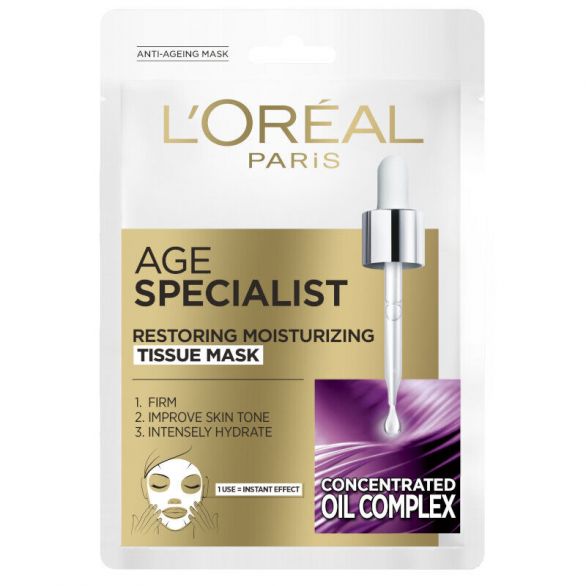 Loreal Age Specialist maska u maramici Oil complex 45+ 30ml