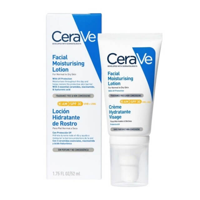 CERAVE HIDRANTNA NEGA ZA LICE SPF30 ZA NORMALNU DO SUVU KOŽU 52ML