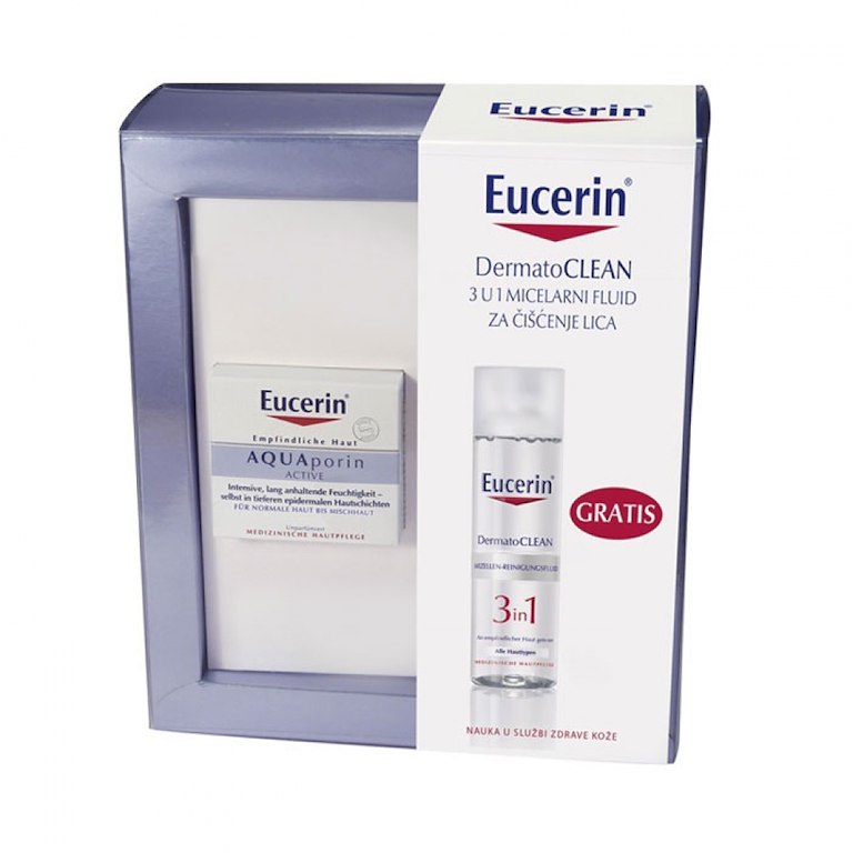 EUCERIN BOX AQUAporin LIGHT+MICELARNI LOSION 3U1 GRATIS