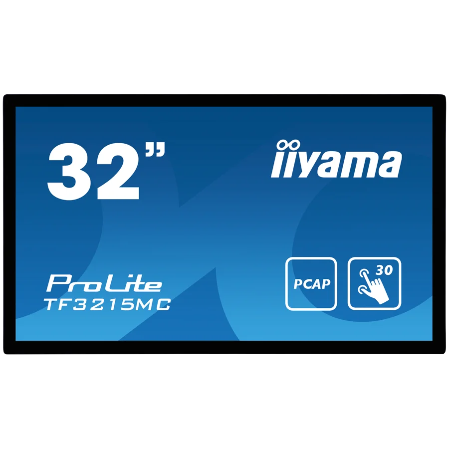 IIYAMA Monitor LED TF3215MC-B2 Open Frame PCAP 30 point touch 31.5" AMVA 1920×1080 16:98 500cd 3000:1 8ms projective capacitive landscape, portrait