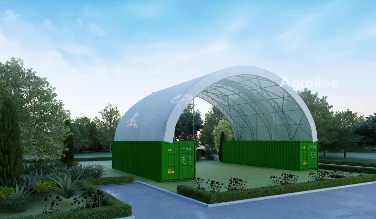 Novi Hardlife Cort container 18m x 12m structura dubla pentru containere de 40 šatorski hangar
