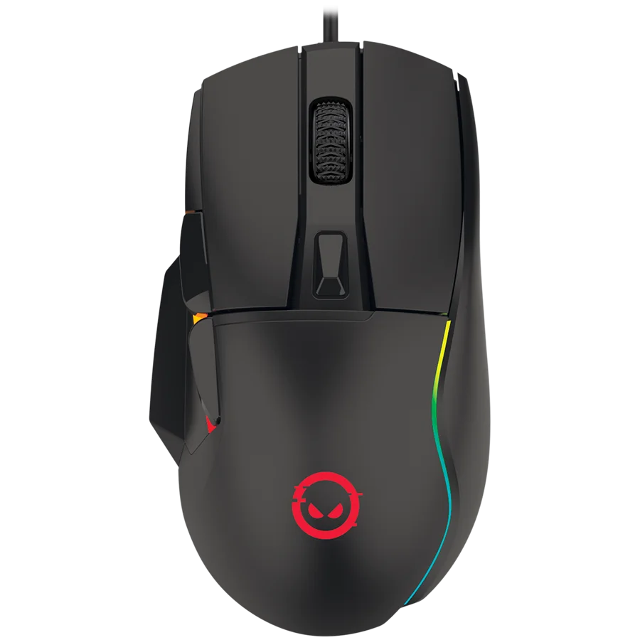 LORGAR Jetter 357, gaming mouse, Optical Gaming Mouse with 6 programmable buttons, Pixart ATG4090 sensor, DPI can be up to 8000, 30 million times key life, 1.8m PVC USB cable, Matt UV coating and ...
