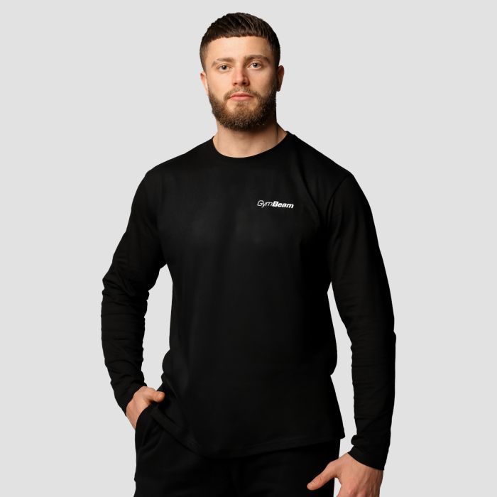 Muška majica dugih rukava Basic Black - GymBeam