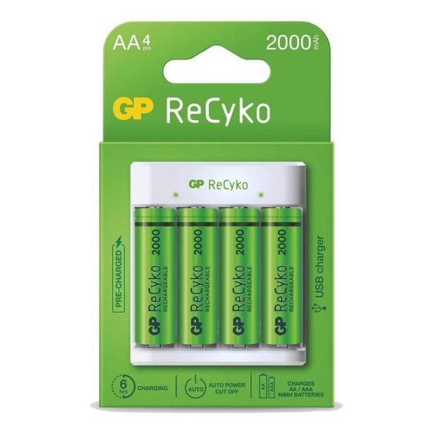 GSC GP Punjač Baterija ZA 4 x AAA/AA + 4 punjive AA BAT. 2100mAh