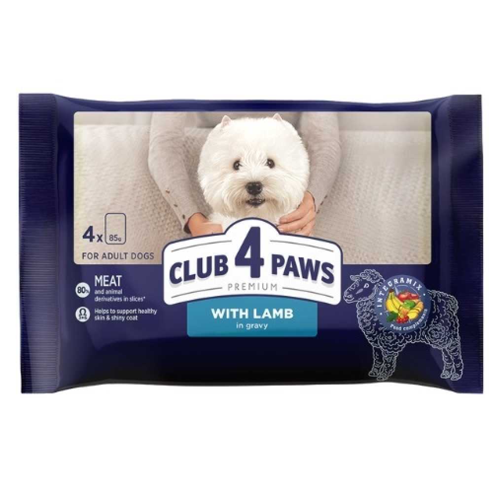 Club4Paws sos za pse Dog Mini - Jagnjetina 4x85g