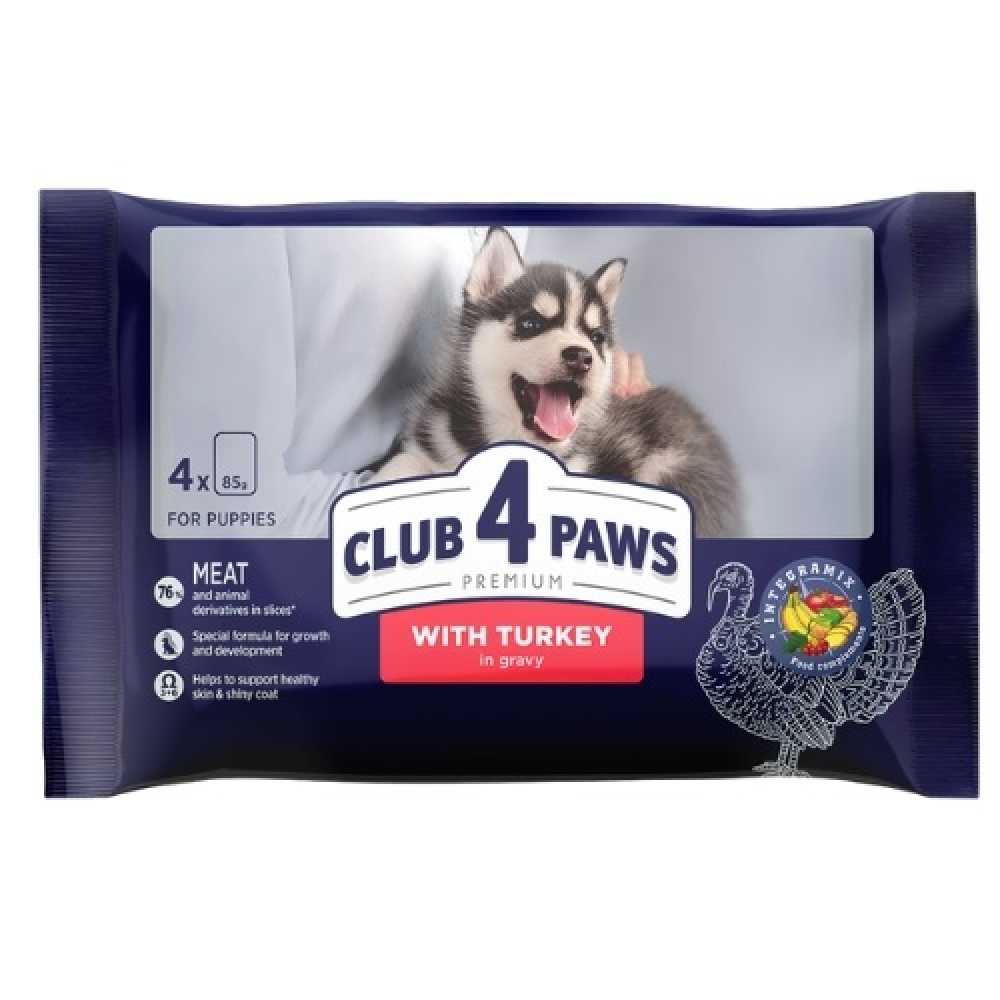 Club4Paws sos za pse Puppy - Ćuretina 4x85g