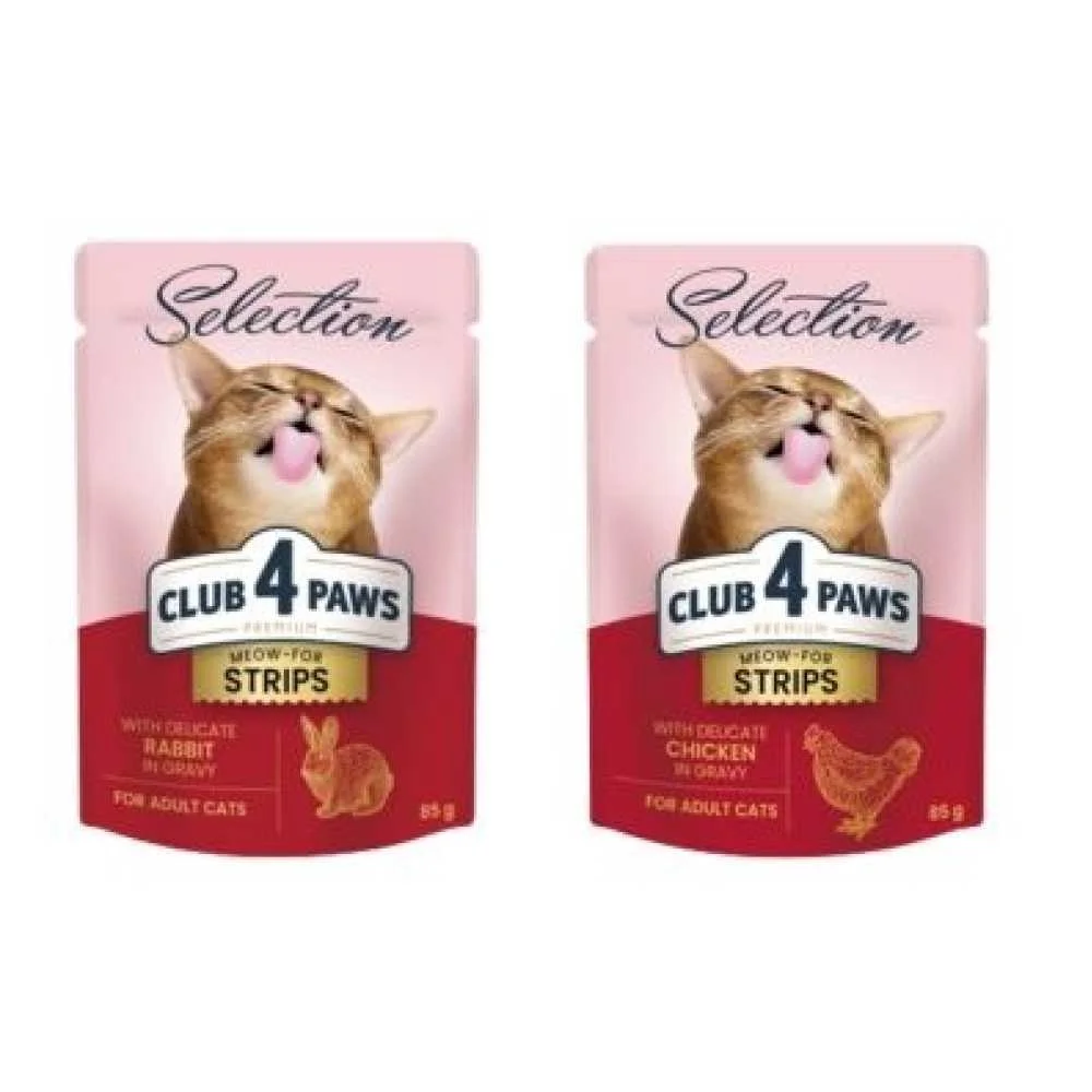 Club4Paws Selection sos za mačke Cat - File zečetina 85g