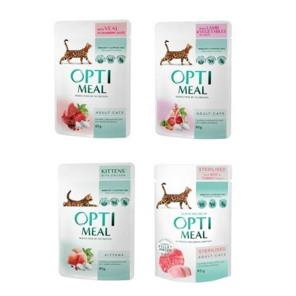 Optimeal sos za mačke Kitten - Piletina 85g