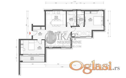 LUX, Vračar, Neimar 89,9m2 novogradnja sa terasom + pdv ID#4129
