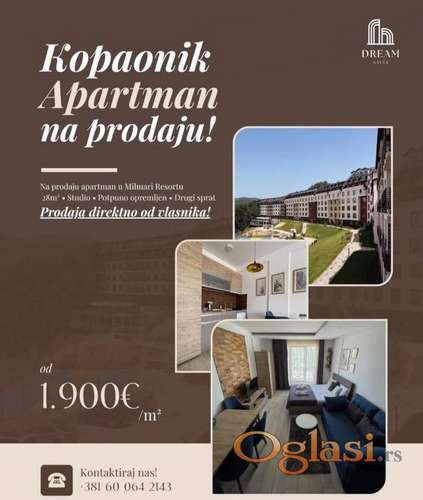 Na prodaju apartman u srcu Kopaonika-Milmari Resort