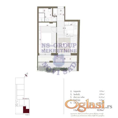 Telep, 43m2 , pdv 065/448-4648