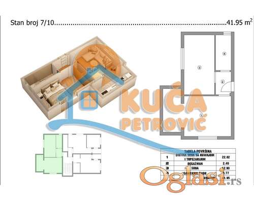 Novogradnja 42m2 Branko Bjegović