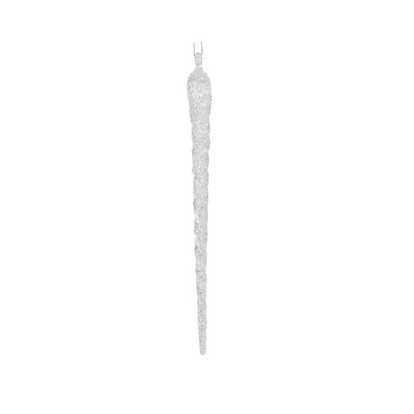 DEKOR DOM Novogodišni viseći led 28cm Hanging icicle 520102, srebrna