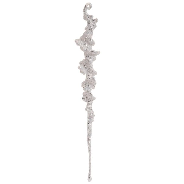 DEKOR DOM Novogodišni viseći led 25cm Hanging icicle 515266, bela