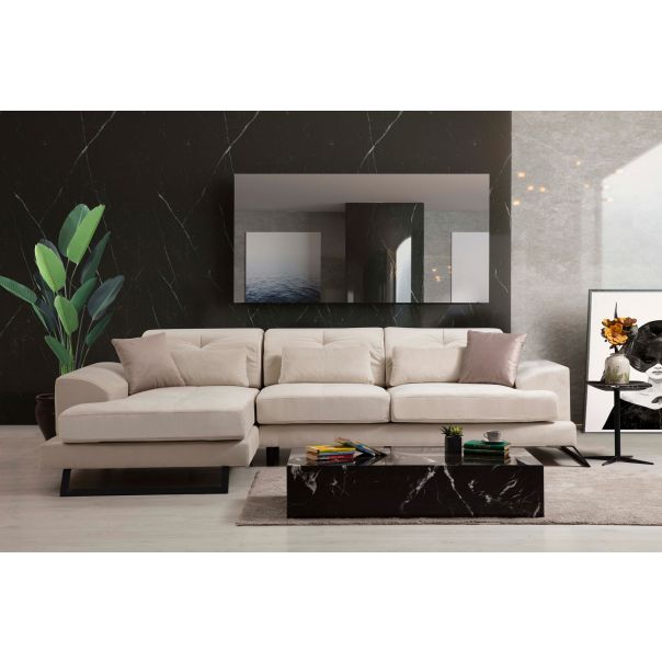 ATELIER DEL SOFA Ugaona garnitura Frido, leva, svetlo bež