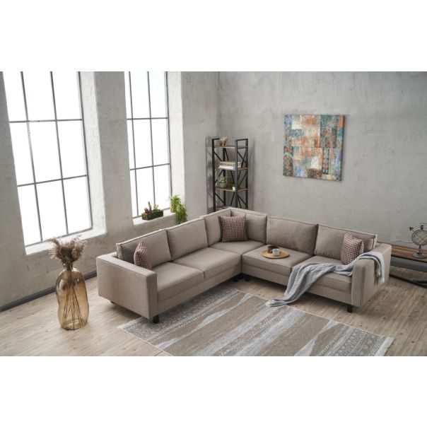 ATELIER DEL SOFA Ugaona garnitura Kale Linen, krem