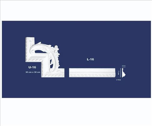 Gips ukrasna lajsna L-16