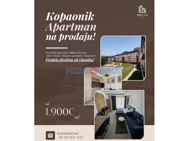 Na prodaju apartman u srcu Kopaonika-Milmari Resort