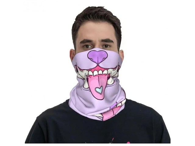 Bandana Marama Monster Sal Potkapa Maska Model 2 (Roze)