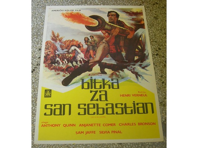 Bitka za San Sebastian (Anthony Quinn) - filmski plakat