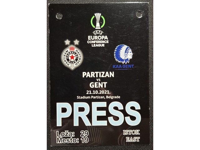 Partizan - Gent 21.10.2021. Akreditacija
