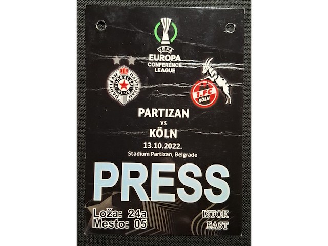 Partizan - Keln 13.10.2022. Akreditacija