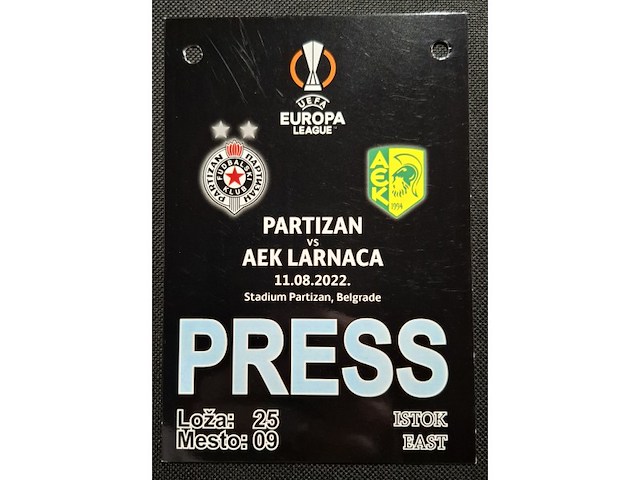 Partizan - Aek Larnaca (Larnaka) 11.08.2022.