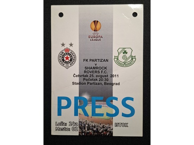 Partizan - Samrok (Shamrock) 25.08.2011. Akreditacija