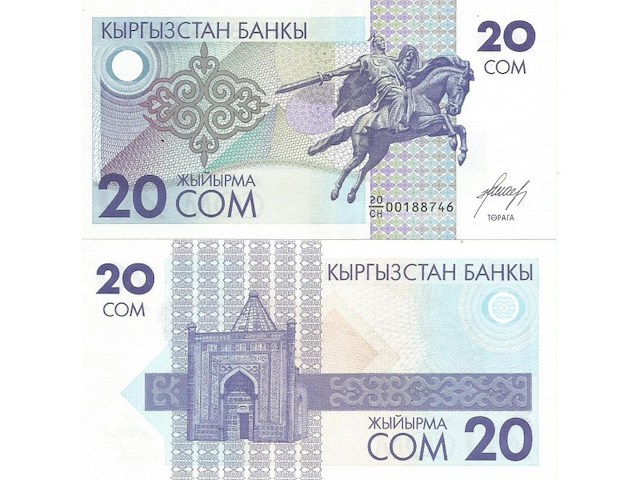 Kirgizstan 20 som 1993. UNC